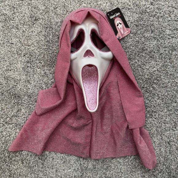 Fun World | Costumes | Scream Ghost Face Pink Glitter Mask Officially ...